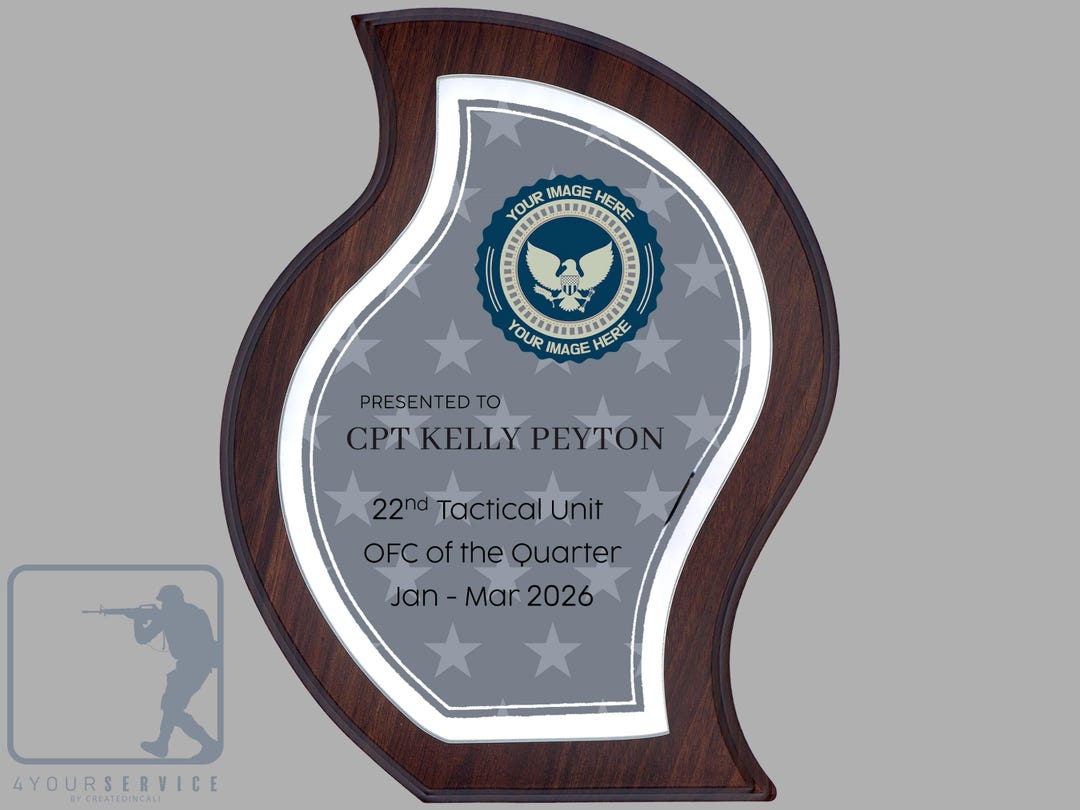 Custom Armed Forces Plaque, Air Force Plaque, Army Plaque, Quarterly ...