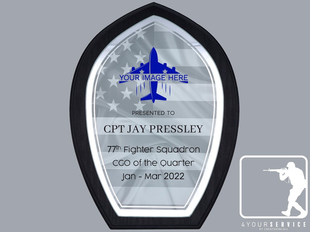 Custom Air Force Plaque, USAF Award, Military Recognition Plaque ...