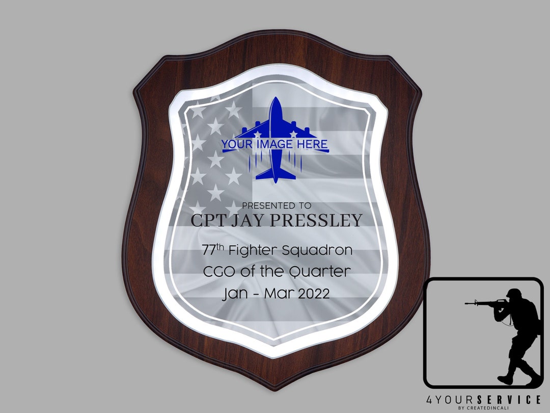 Air Force Recognition Plaque, Quarterly Military Award, Air Force Gift ...