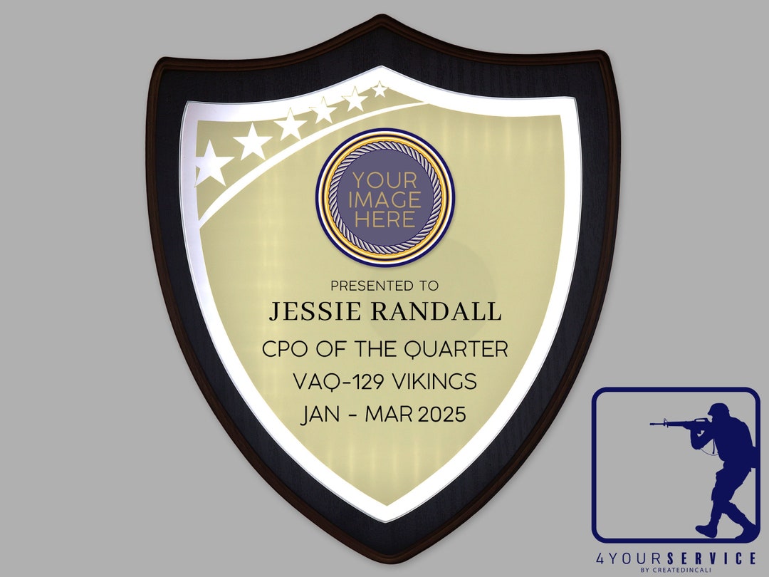 Custom Navy Plaque, US Navy Award, Military Recognition, Quarterly ...