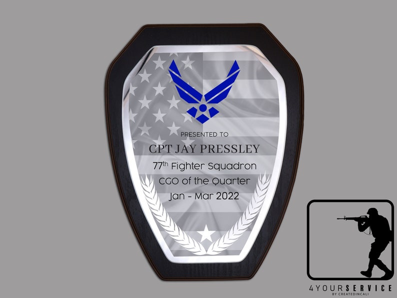 Custom Air Force Plaque USAF Award Military Recognition - Etsy