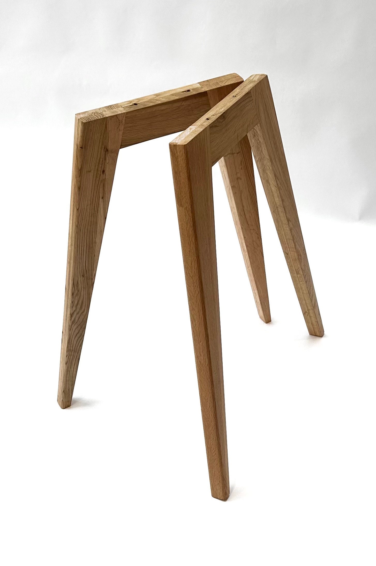 A Pair of Tapered Oak Legs 4 Legs in Total Coffee Table, Desk or Dining ...