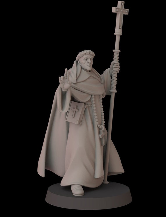 Conquistador Priest Fantasy Cult Miniatures Resin Printed - Etsy