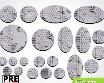 Darkhyve Assault Sci-fi 40mm Bases Set Dnd Miniature Terrain, Dungeons ...