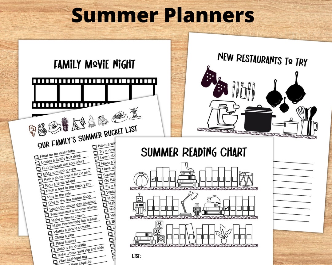 Family Summer Planner Includes: Reading List, Summer Bucket List ...