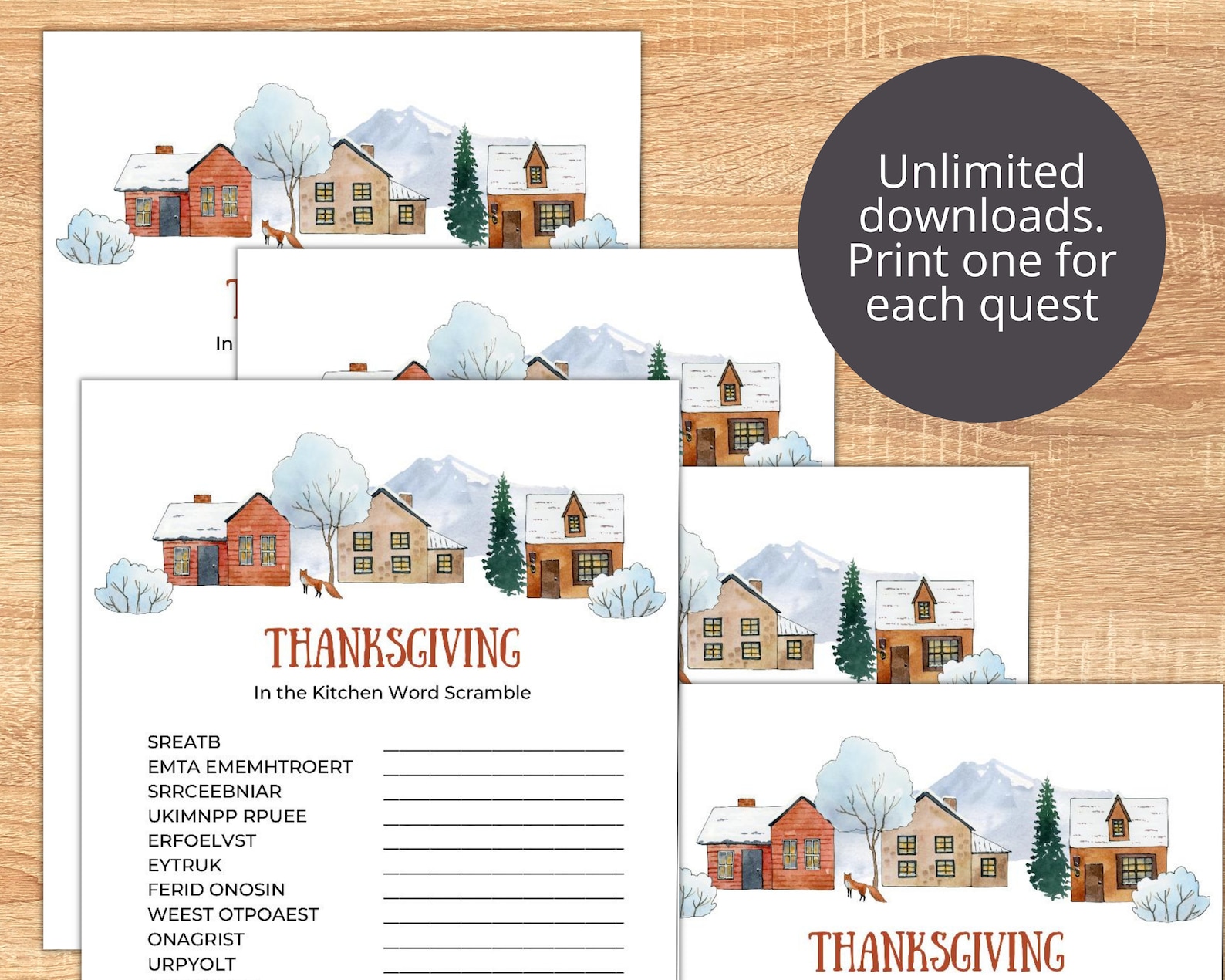 Thanksgiving Game Bundle; This or That; Thanksgiving Trivia; Word ...