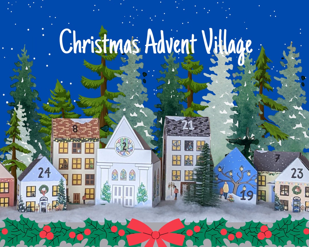Downloadable Christmas Advent Village Boxes, Paper Village, DIY ...