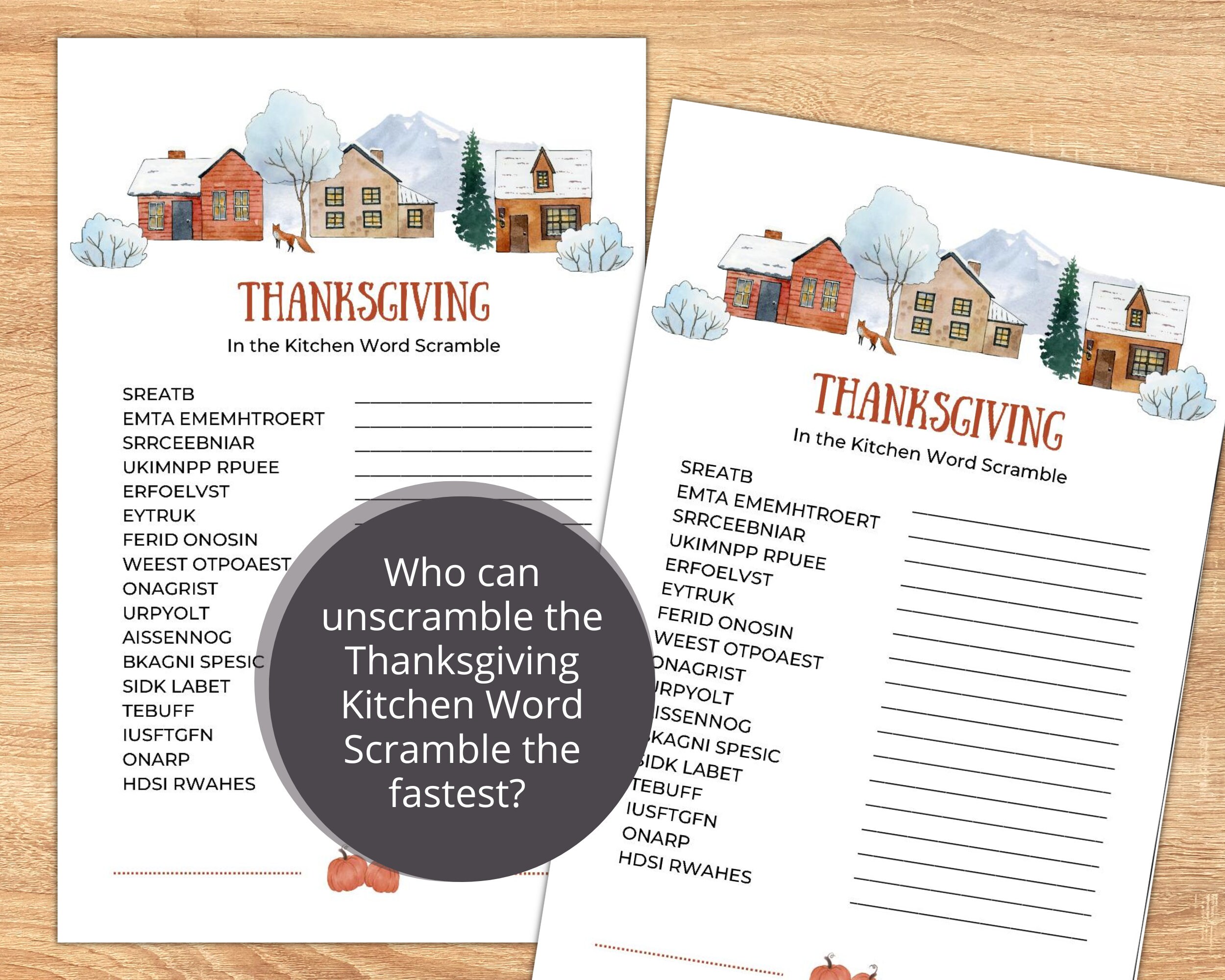 Thanksgiving Game Bundle; This or That; Thanksgiving Trivia; Word ...