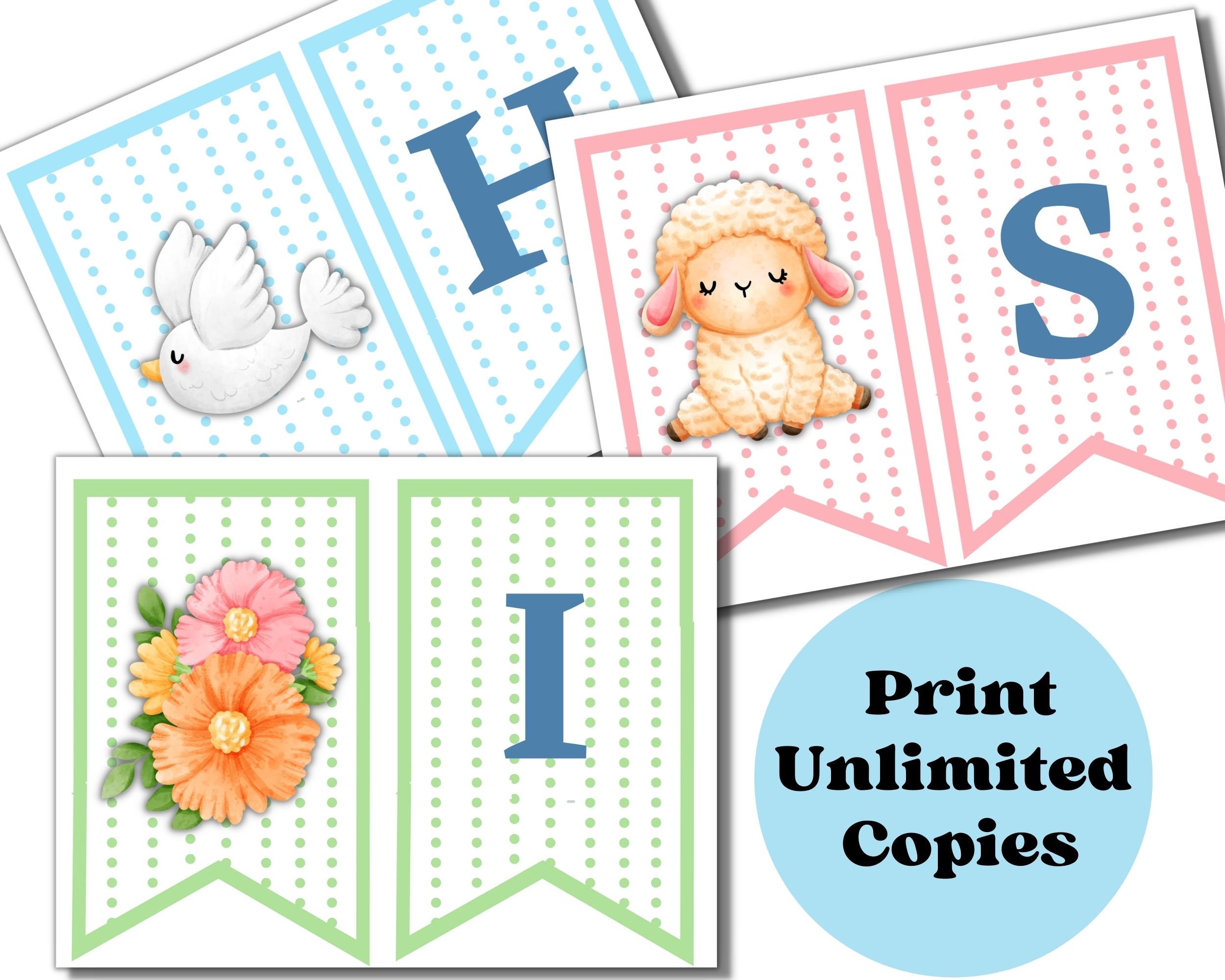 Easter Banner - He is Risen | PRINTABLE Easter Banner | Easter Banner ...