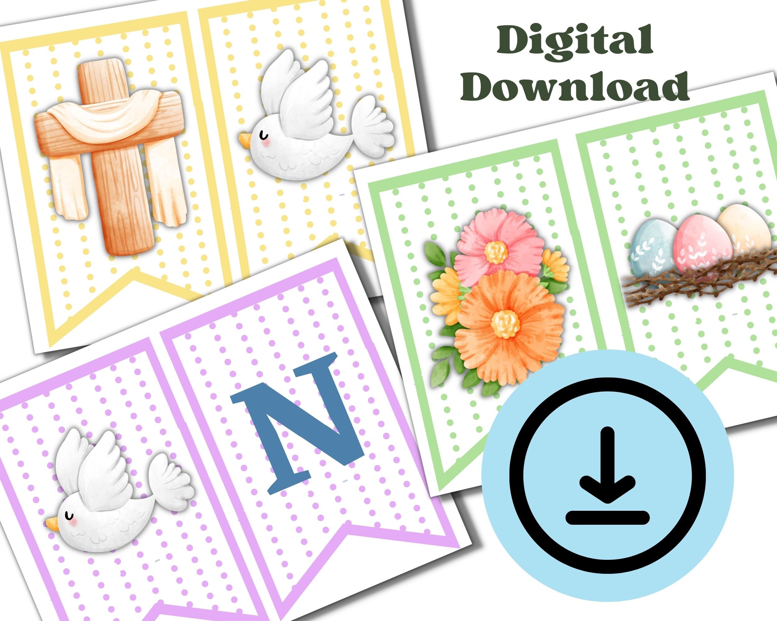 Easter Banner - He is Risen | PRINTABLE Easter Banner | Easter Banner ...