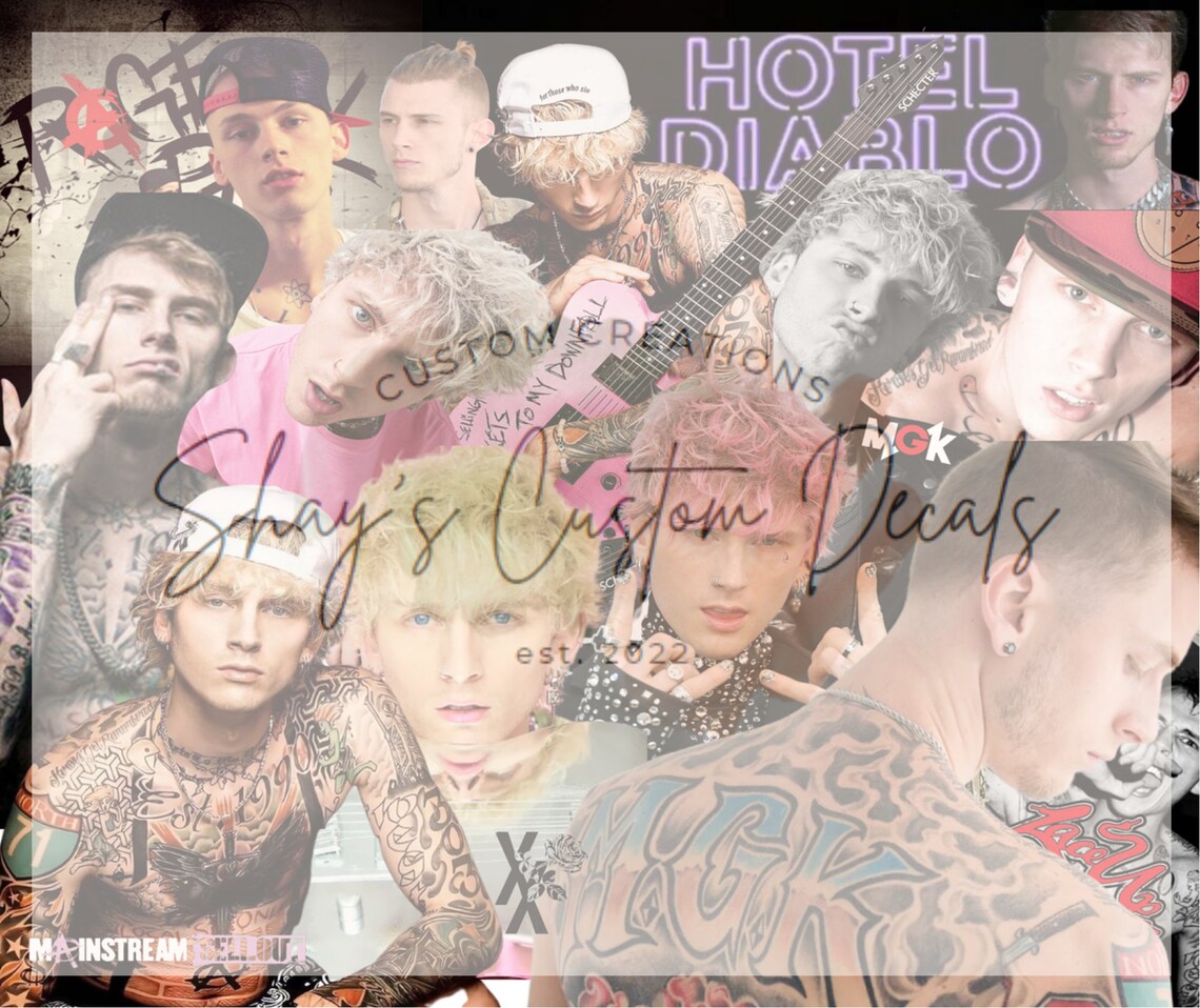 Digital Download MGK Collage Tumbler 20 Oz Skinny Machine Gun Kelly ...
