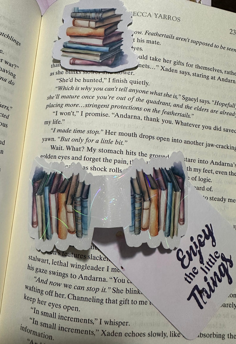 Book Stack Magnetic Bookmarks - Etsy
