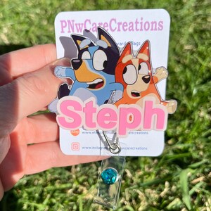 Bluey Badge Reel Custom Name, Custom Badge Reel - Etsy Australia