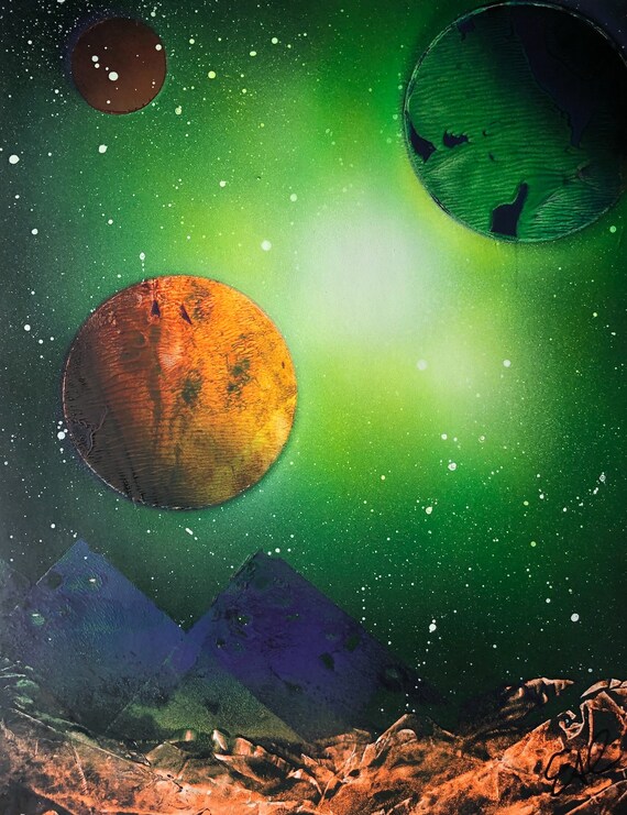 Spray Paint Art Space Scene