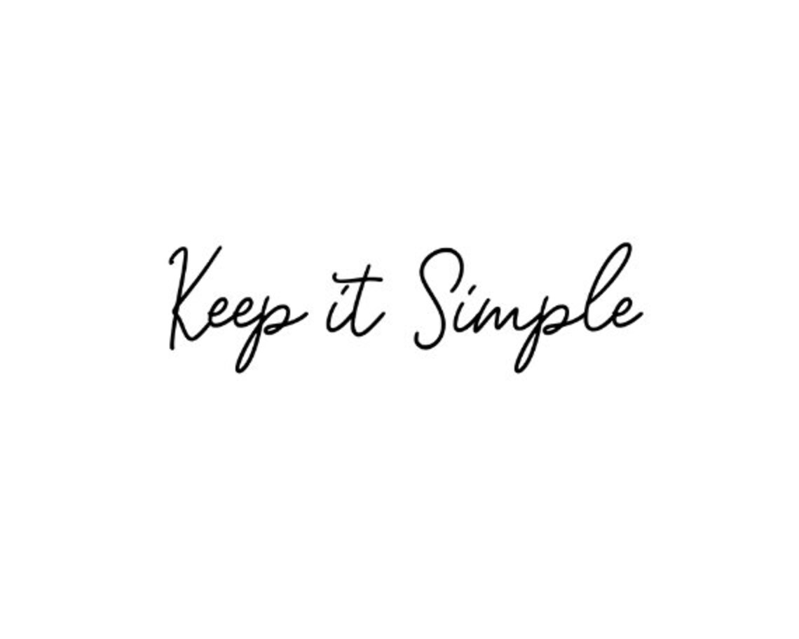 Keep It Simple Digital Download | Yoga Digital Download | Cute Word Art ...