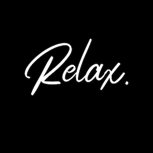 Relax Digital Download | Simple Word Art Pngs | Relaxation Pngs ...