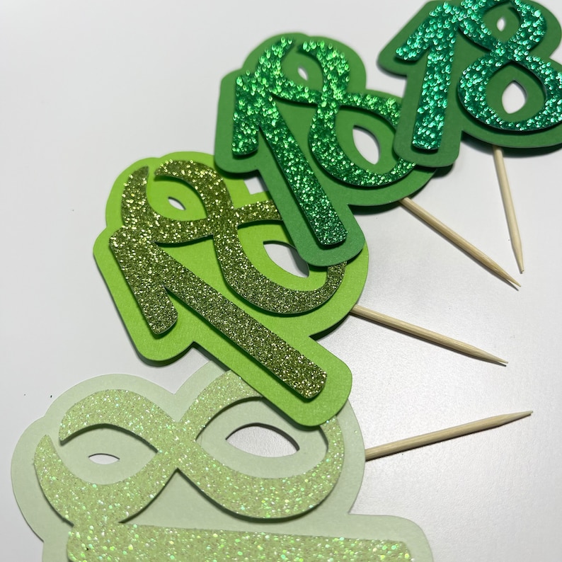 Birthday Cake Toppers Number Cake Toppers Cupcake Toppers - Etsy