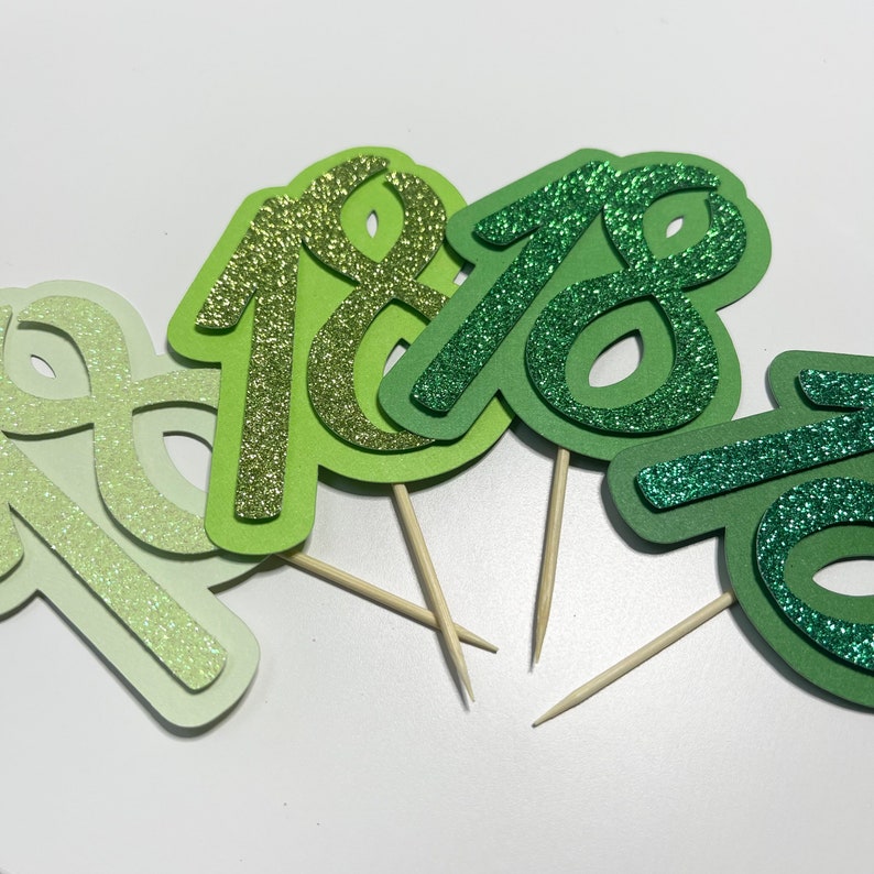 Birthday Cake Toppers Number Cake Toppers Cupcake Toppers - Etsy