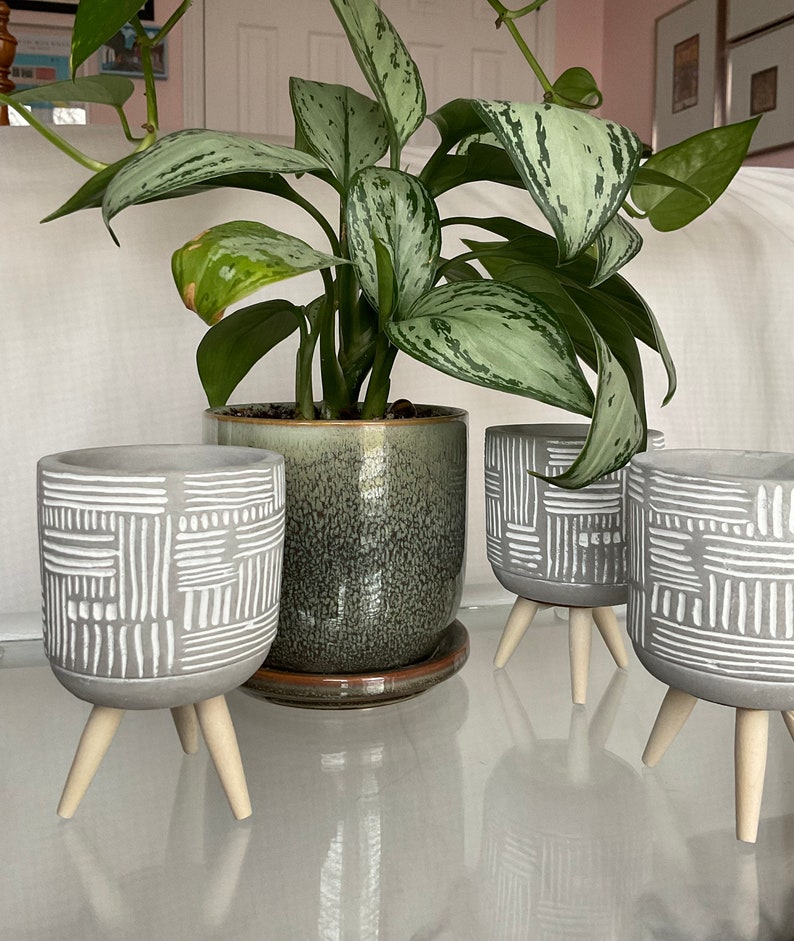 Small Suucculent Tri-pod Planter Home Decor Indoor Plant Pot - Etsy