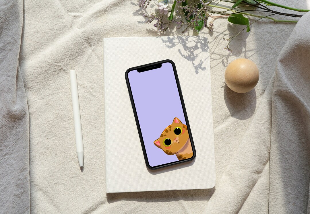 Blond Tabby Cat Phone Wallpaper - Etsy
