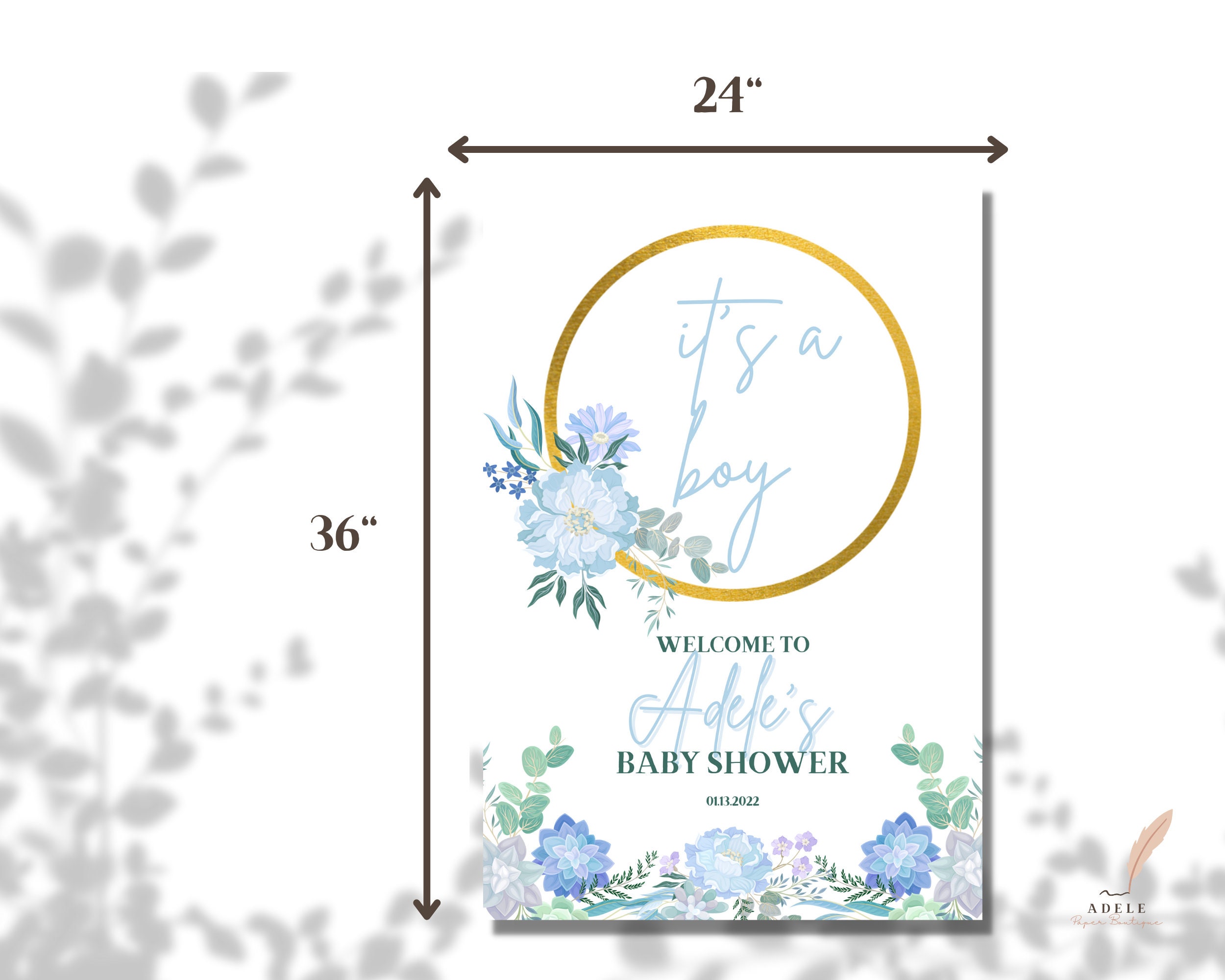 It's A Boy - Baby Shower Welcome Poster - Etsy