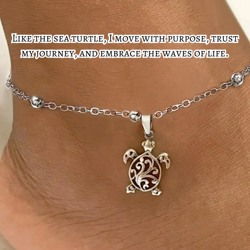 Sea Turtle Anklet - Etsy