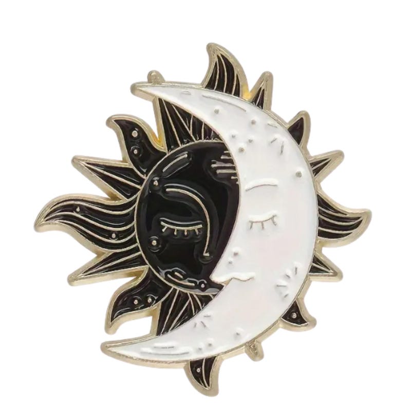Moon Enamel Pin - Etsy