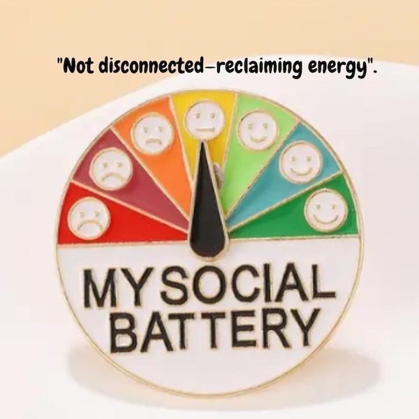Social Battery Pin - Etsy