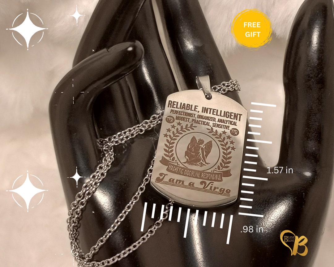 Stainless Steel Virgo Pendant Necklace: Zodiac-inspired, Celestial ...