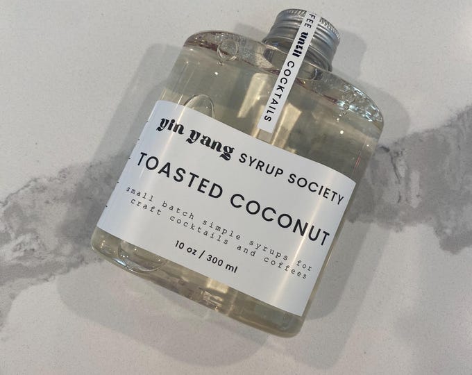 Toasted Coconut Coffee & Cocktail Syrup - 10 Oz / 300 Ml - Etsy