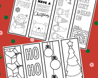 Christmas Coloring Bookmarks, NOEL, Be Jolly, Merry, Snowmen, Dove ...