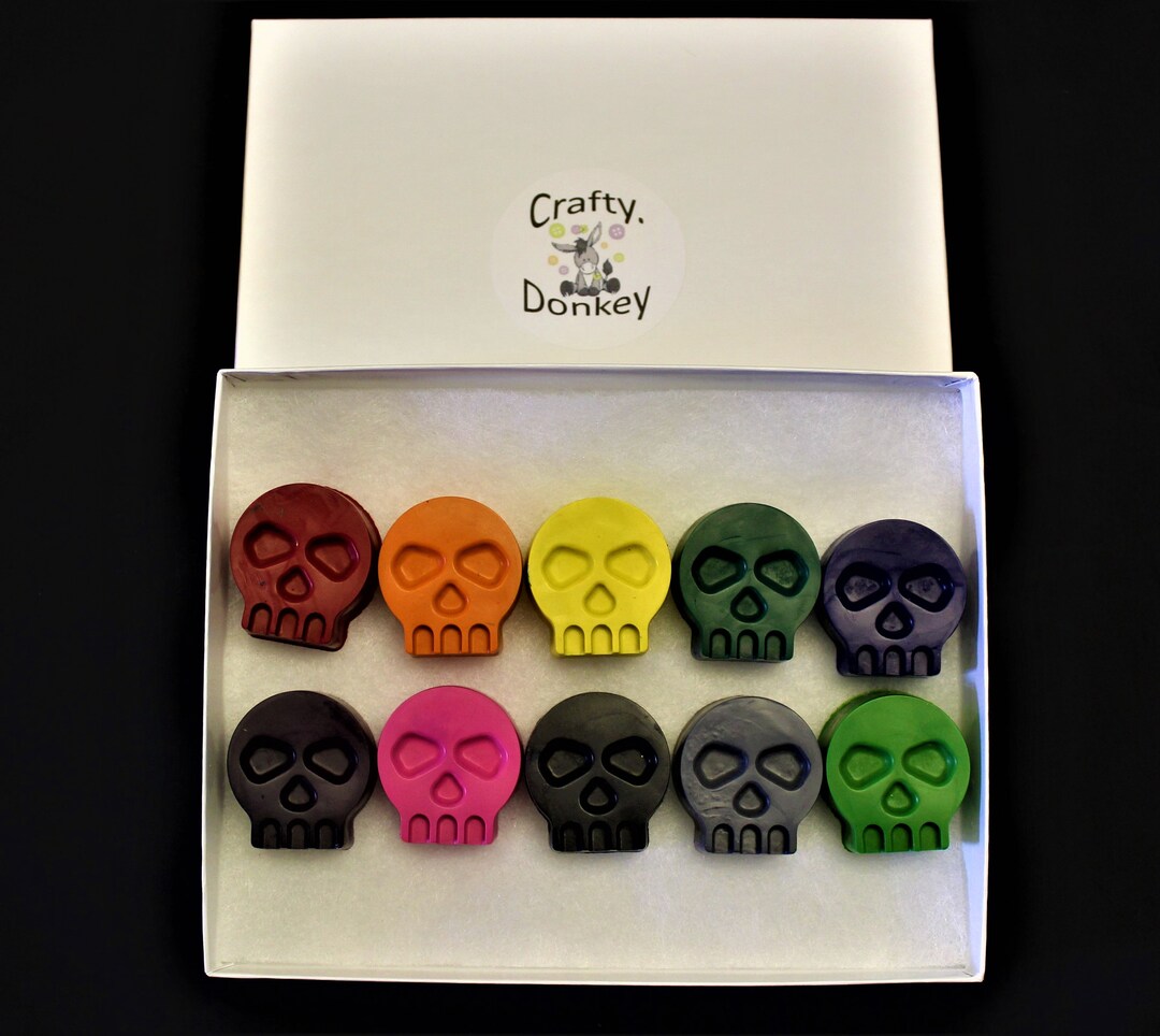 Skull Crayon Gift Set - Etsy