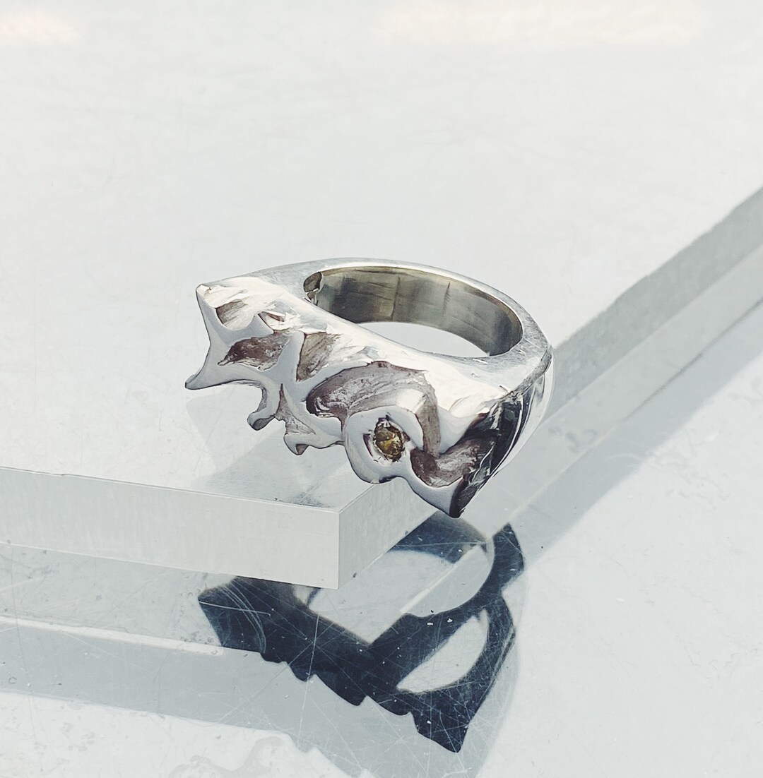 Graffiti Gemstone Ring - Etsy