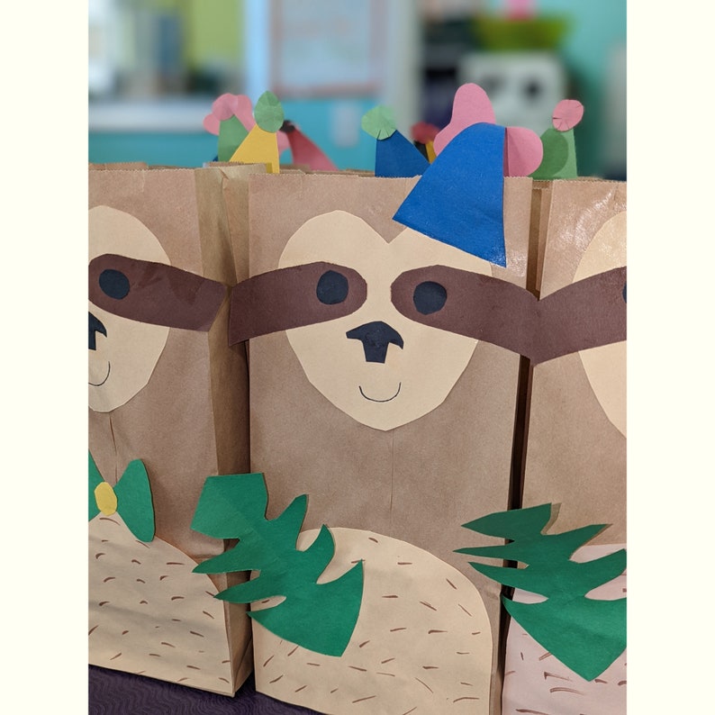 Sloth Goody Bag Printable Template - Sloth Birthday Party Goody Bag ...