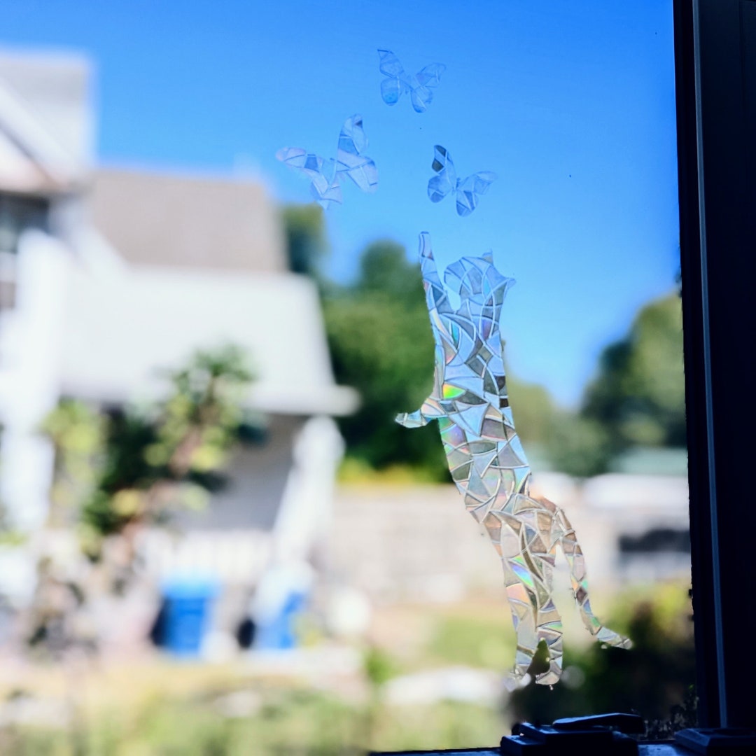 Cat Suncatcher Sticker - Rainbow Window Prism Removeable Decals ...