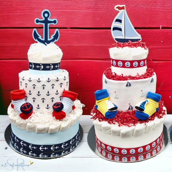 Nautical Diaper Cake - Etsy