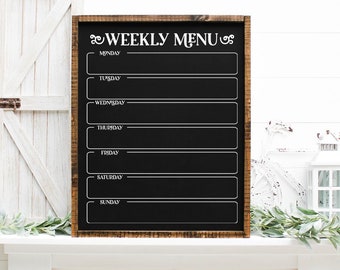 Weekly Menu Svg - Etsy
