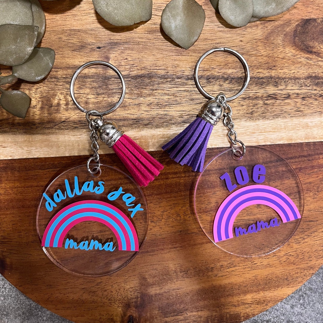 Acrylic Custom Mama Keychain - Etsy