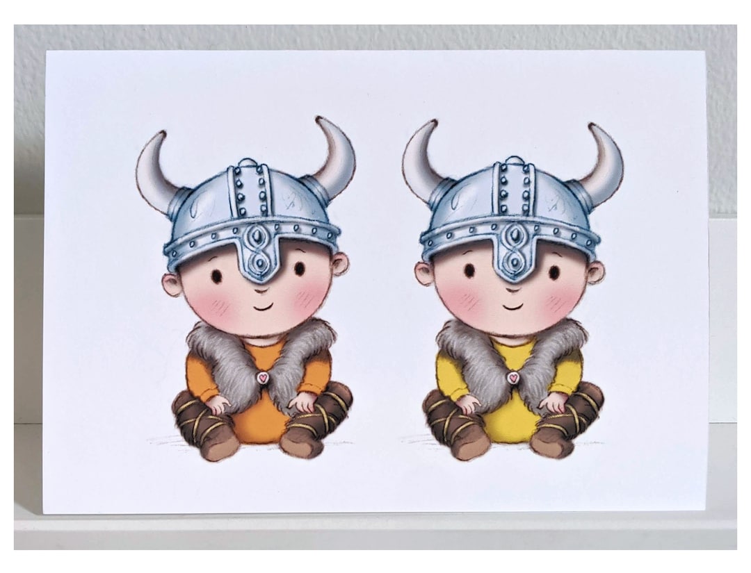 Baby Vikings Card. A6 Illustrated Card - Etsy