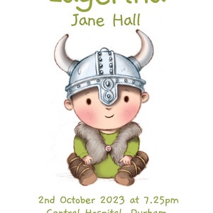 Personalised Baby Viking Birth Print. New Baby Viking Nursery Print. - Etsy