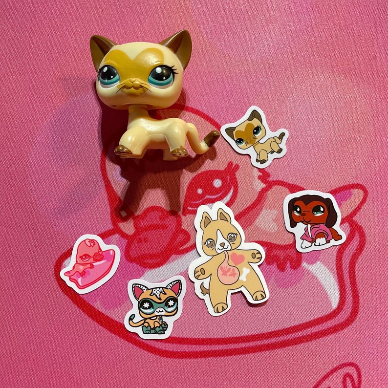 Littlest Pet Shop Handdrawn Vinyl Sticker Pack 675 3573 - Etsy
