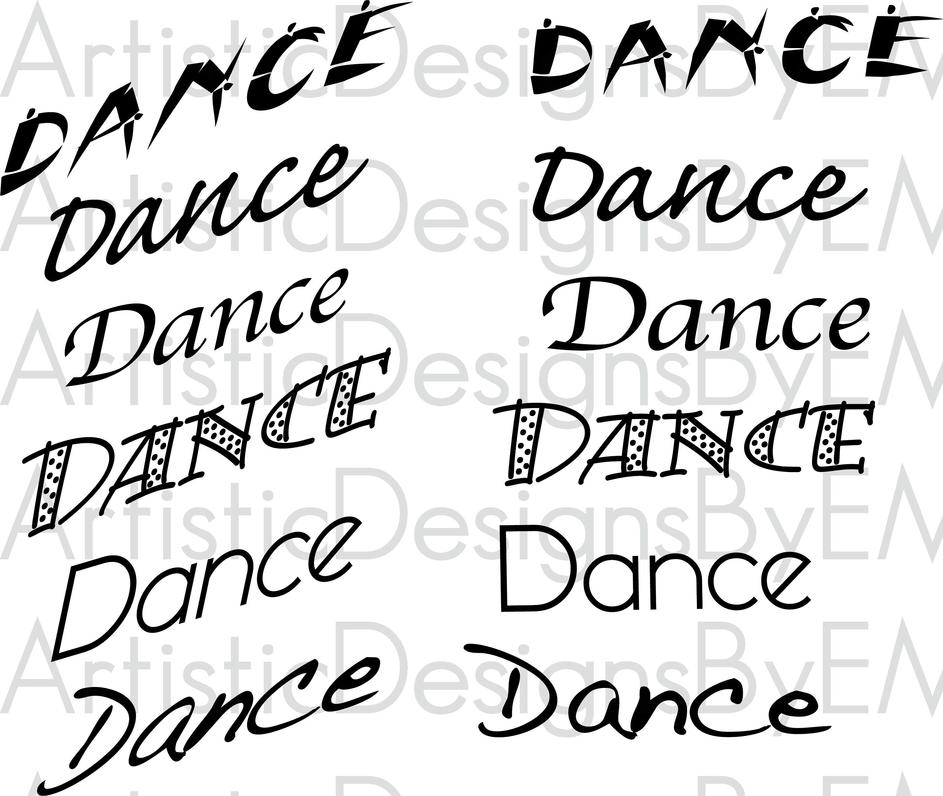 Dance Figures Clip Art and Fonts in Svg, Png, Jpg, Vector and Dxf ...