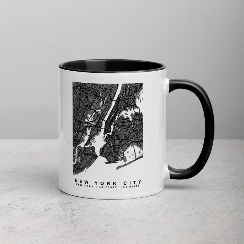 Custom Map Coffee Mug,aesthetic Mug,ceramic Travel Mug,custom Map Mug ...