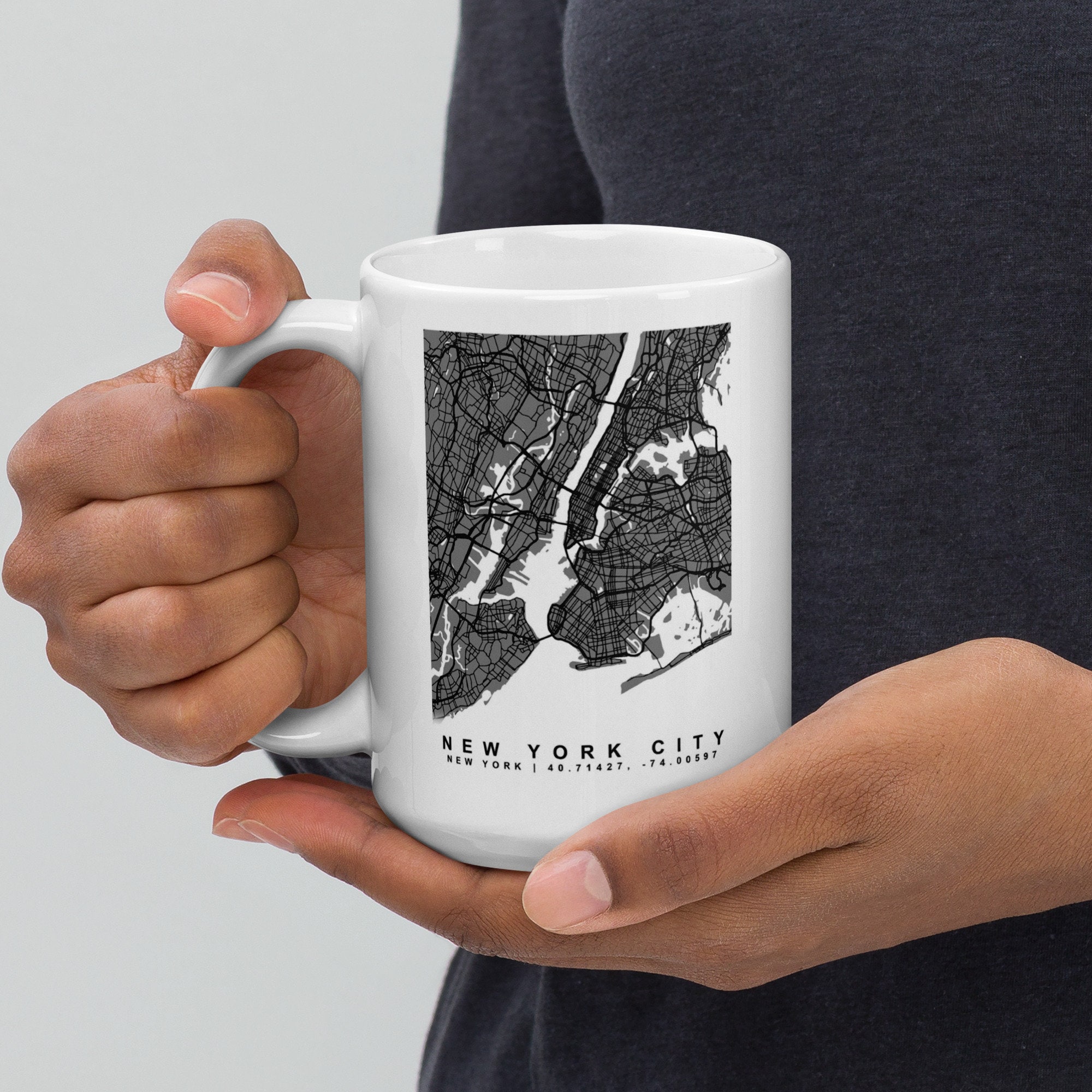 Custom Map Coffee Mug,aesthetic Mug,ceramic Travel Mug,custom Map Mug ...