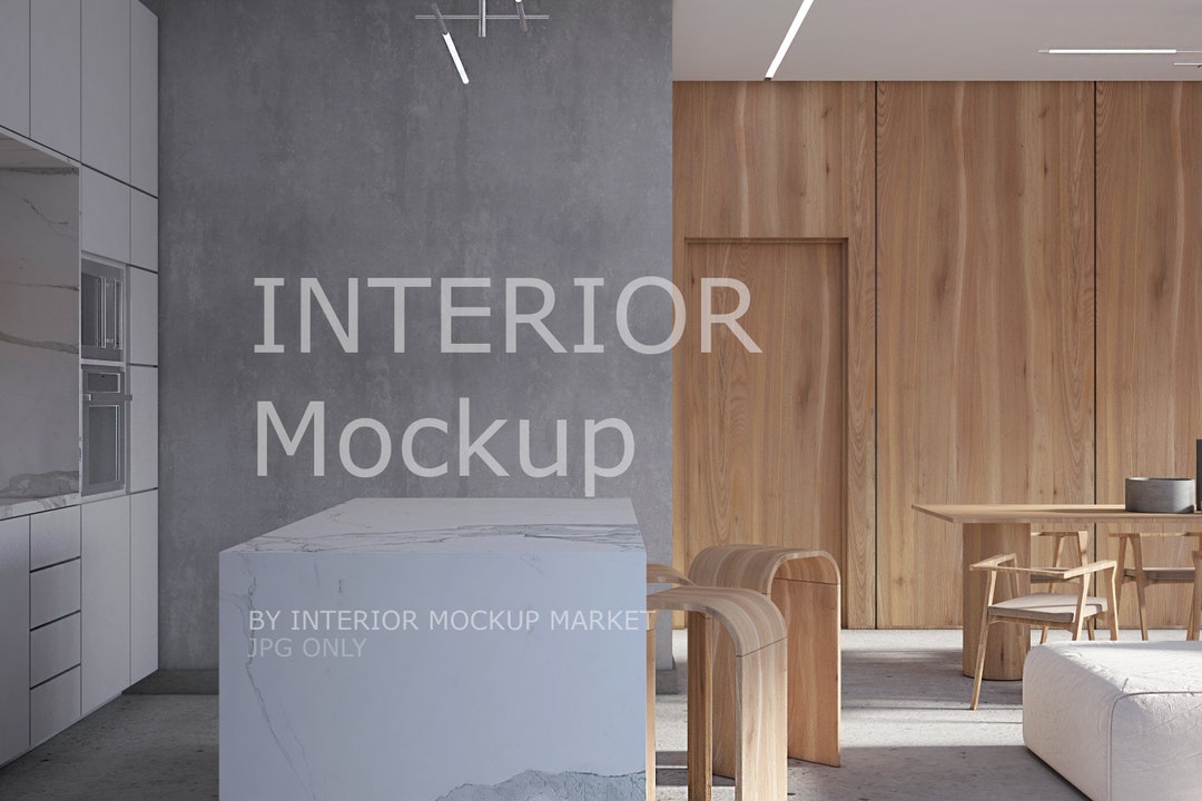 Interior Mockup, Kitchen Mockup, Modern Mockup, Minimalist Mockup ...