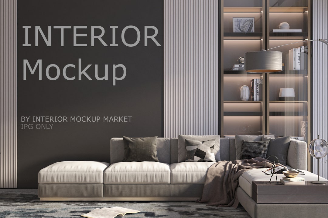 Interior Mockup, Modern Mockup, Family Room Mockup, Minimalist Mockup ...