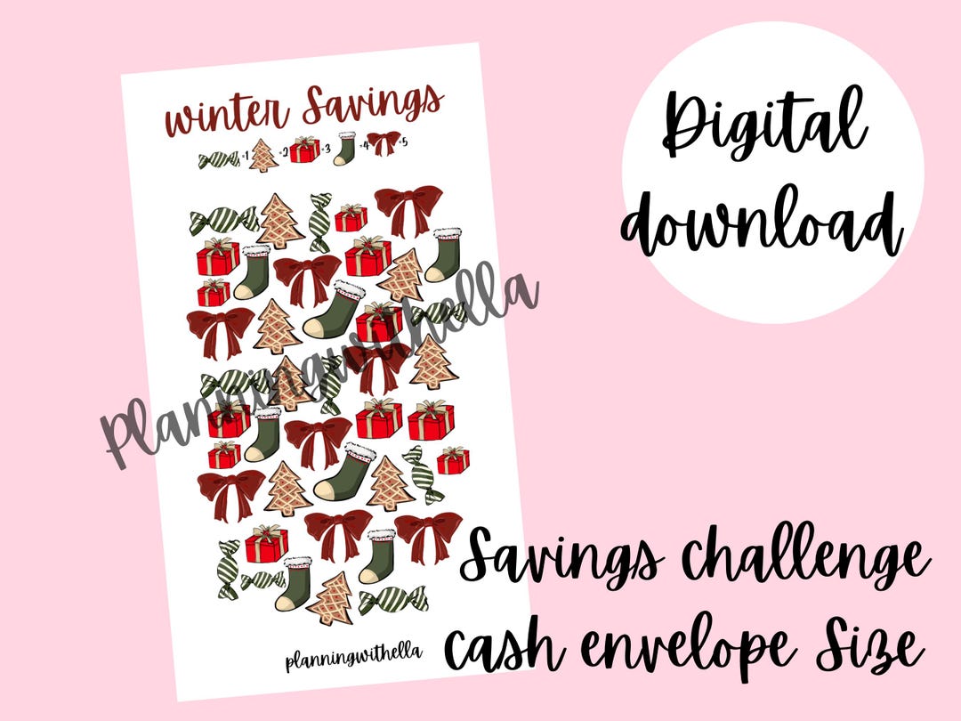 Savings Challenge Printable Digital Download Winter Savings Challenge ...