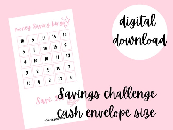 Savings Challenge Printable Digital Download Money Saving | Etsy