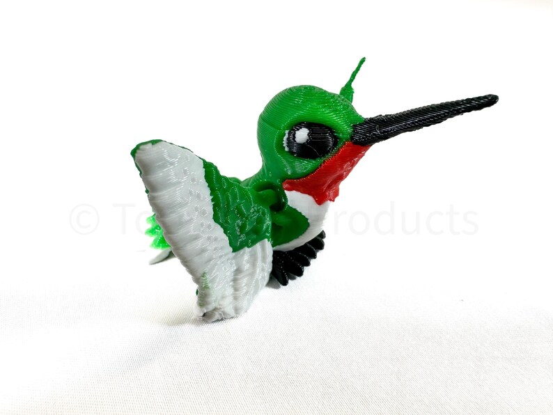 3D Printed Articulated Hummingbird – Fidget Bird Toy, Collectible ...