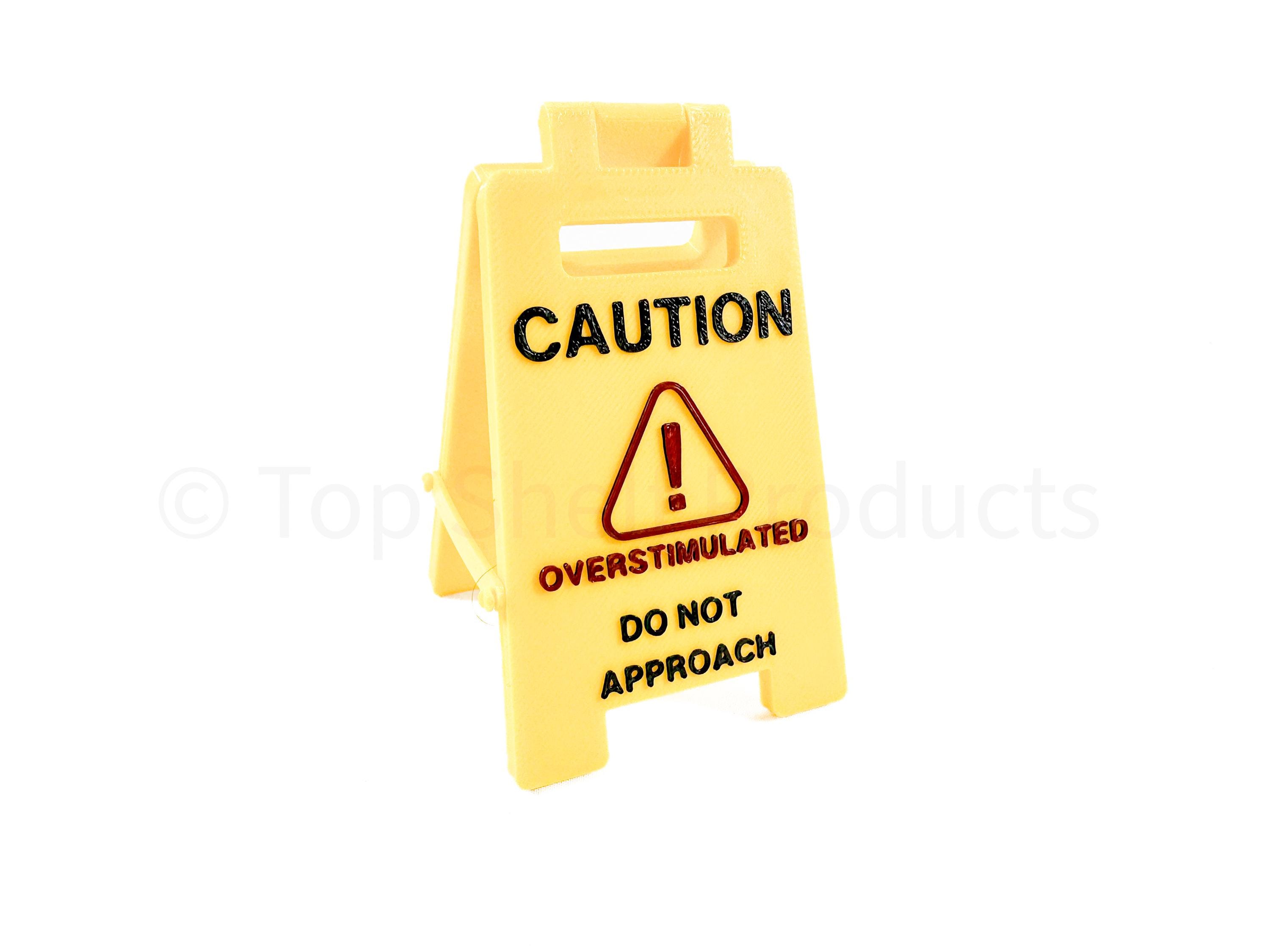 Mini Caution Sign Set – 9 Different Signs – Funny Desk Decor – ADHD ...